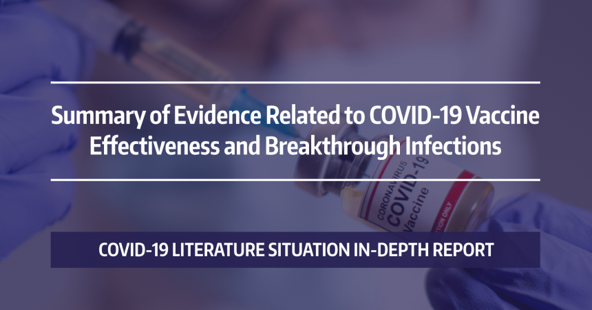 Summary of Evidence Related to COVID-19 Vaccine Effectiveness and ...